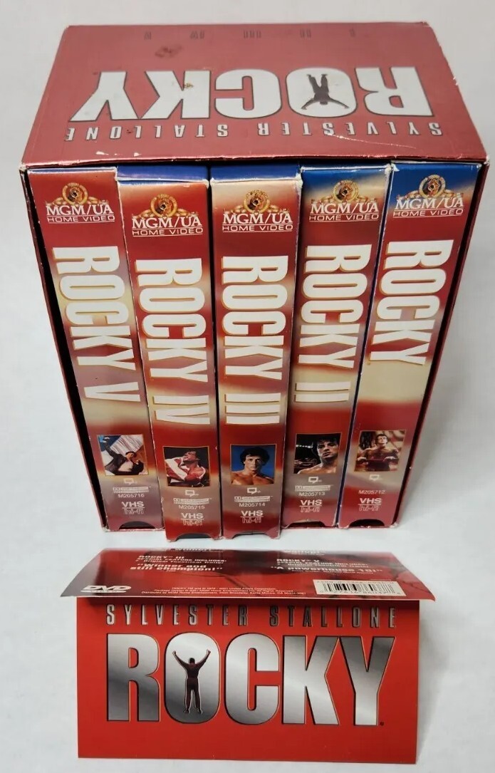 The Rocky Anthology (VHS, 2001, 5-Tape Set) Rocky Balboa , Mr. T., Ivan ...