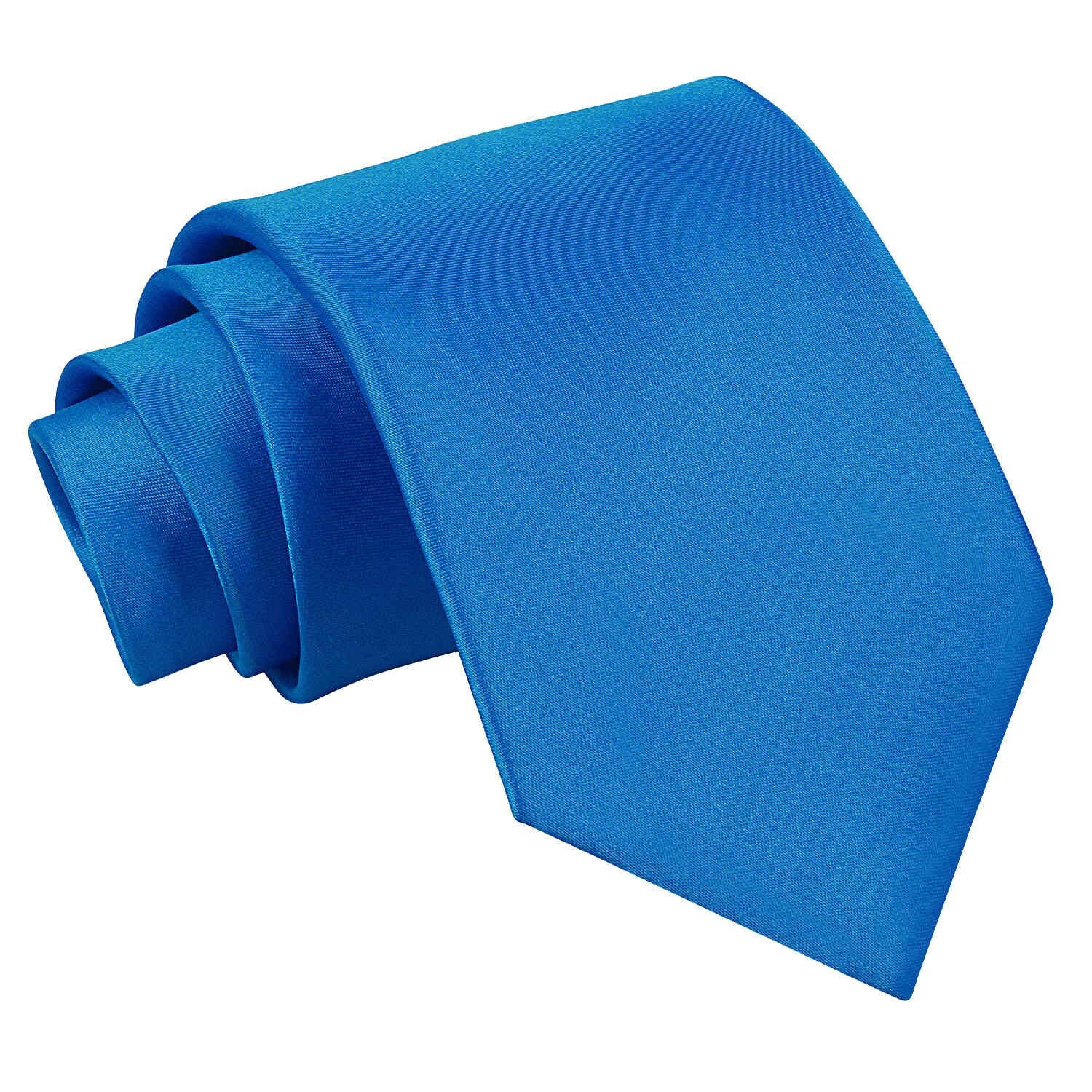 Electric Blue Tie Satin Plain Solid Mens Classic Wedding Necktie by DQT ...