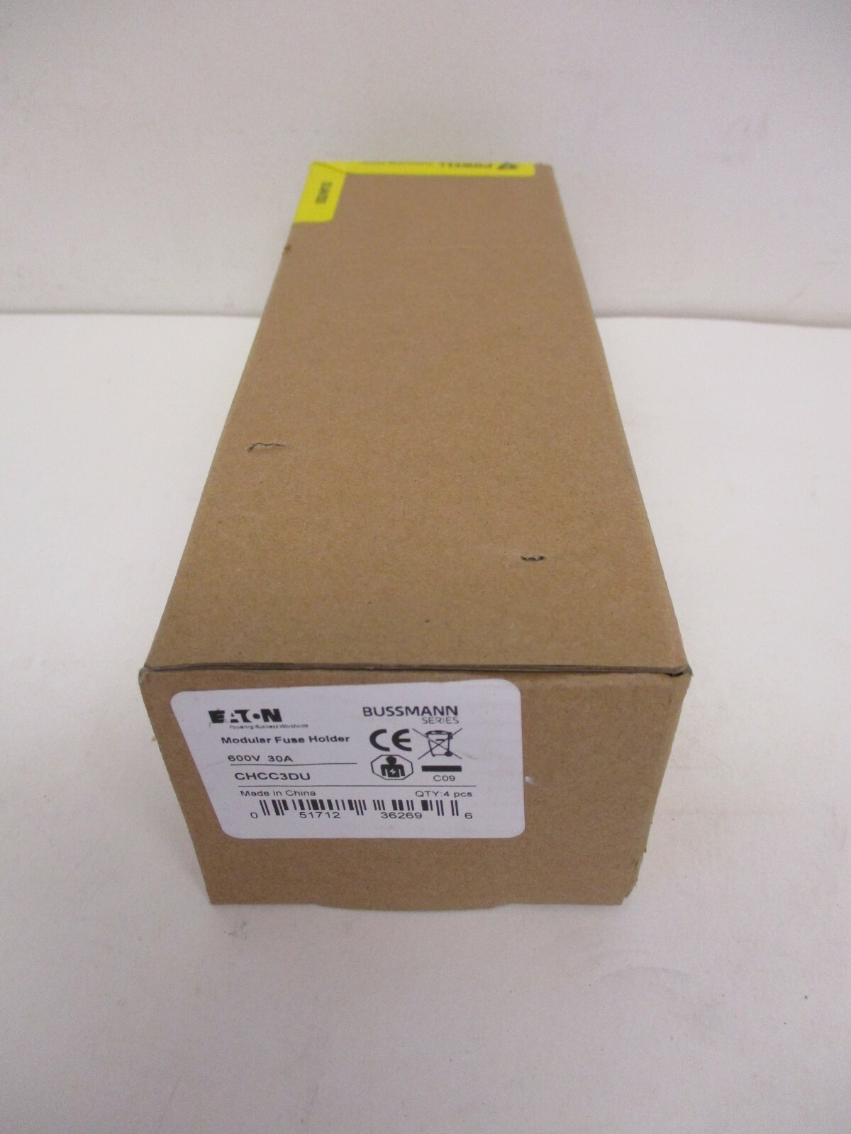 BUSSMANN CHCC3DU, LOT OF 4 SETS OF 3 POLE MODULAR FUSE HOLDER, 600V 30A ...