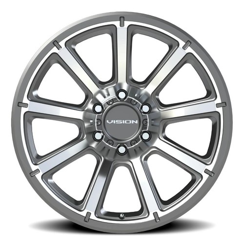 (Set-4) Vision 353 Turbine 16x8 6x5.5 6x139.7 0mm Gunmetal Wheels Rims ...