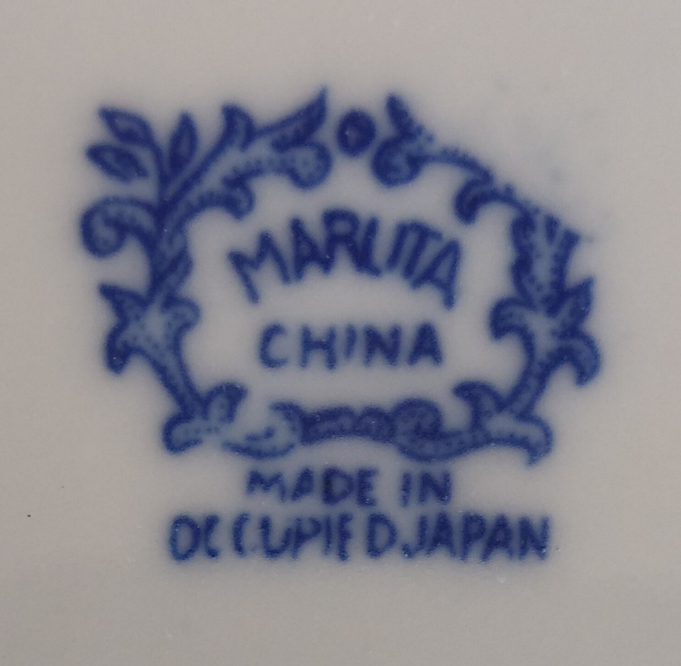 Maruta China ~ Made in Occupied Japan ~ 5½" SAUCER ~ Blue on White ...