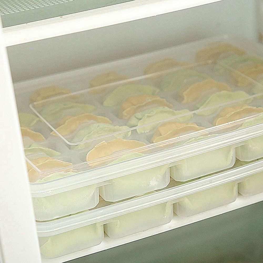 Single Layer Thawable Dumpling Box Transparent Dumplings Holder ...