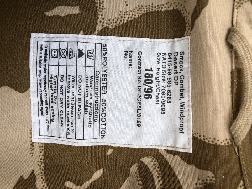 Original British Army DPM Desert Camo Smock Jacket Hooded windproof NEW ...