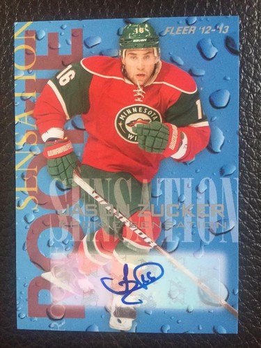 2012-13 FLEER ROOKIE SENSATION AUTO JASON ZUCKER AUTOGRAPH PENGUINS | eBay