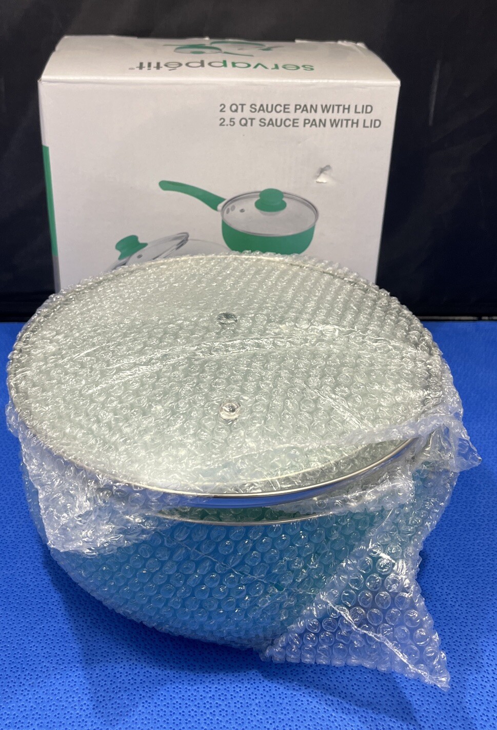 Servappetit Ceramic Marble Coated Cooking Set - 4 Pieces - Teal ...