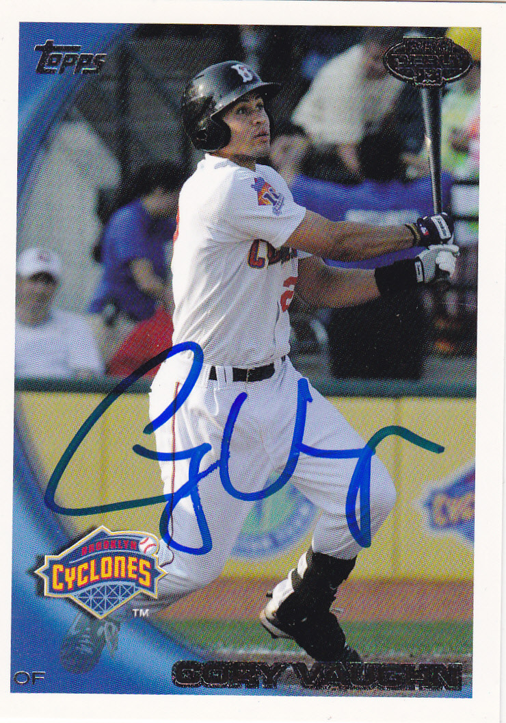 CORY VAUGHN BROOKLYN CYCLONES SIGNED 2010 TOPPS PRO DEBUT CARD SDSU ...