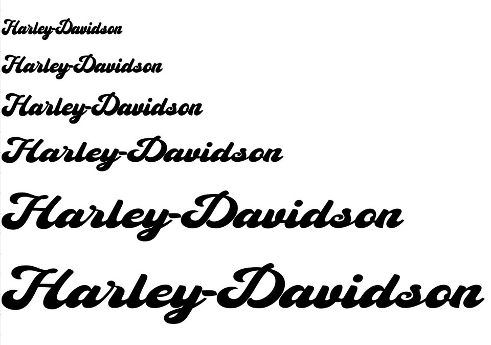 Harley Name Sticker Motorcycle Road King Road Glide Dyna Permanent ...