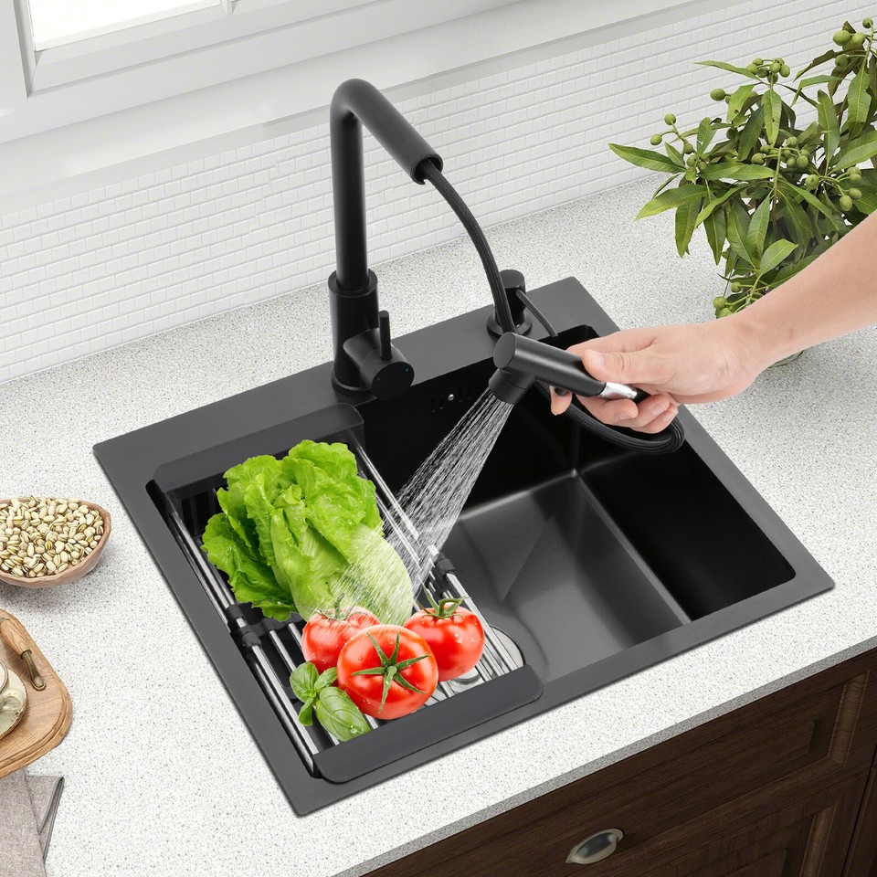 Kitchen Sink Stainless Steel Sink Sink Black Stainless Steel Built-in ...