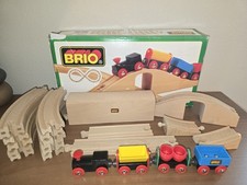 Vintage BRIO Wooden Train Set 100 Complete Made in Sweden Figure 8 Wood ...