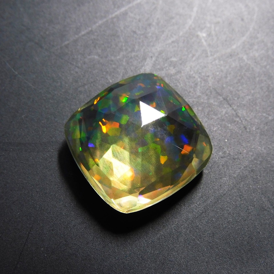 Perfect Square Cushion Cut Fire Opal 13.30 Ct Natural Loose Gemstone ...