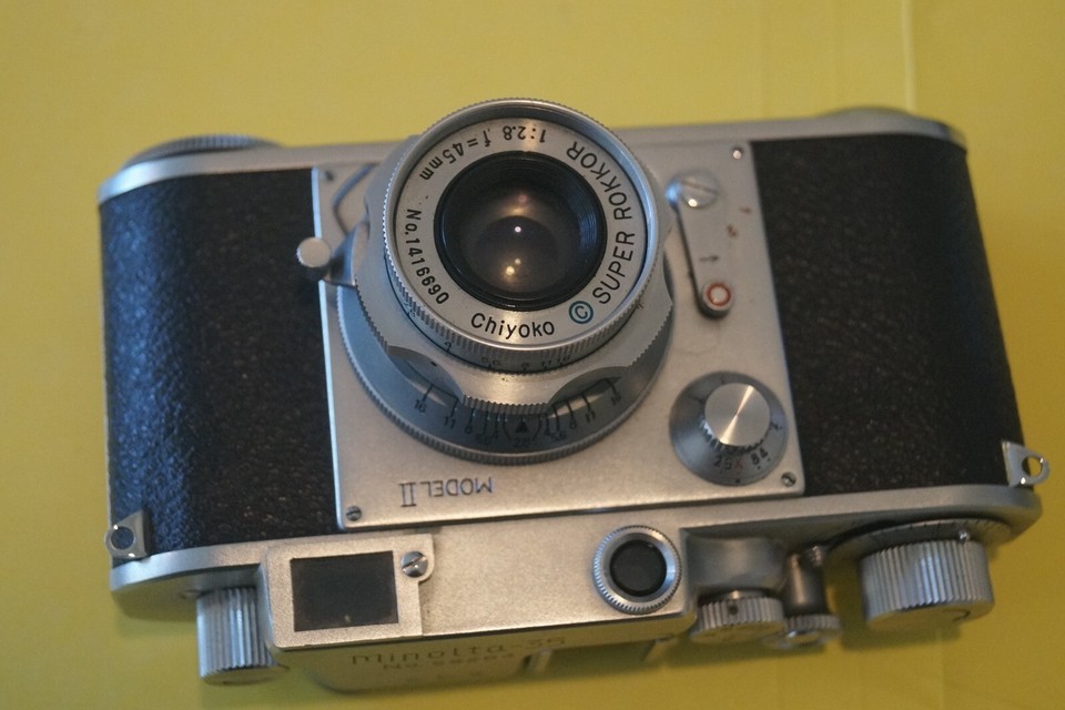 Minolta 35 Model II 2 Rangefinder Camera w 2.8 45mm lens Leica L39 Mt ...