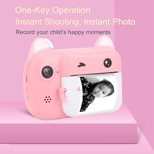 1080P HD Children Mini Cute Digital Camera 2.4 Inch Instant Print 24MP ...