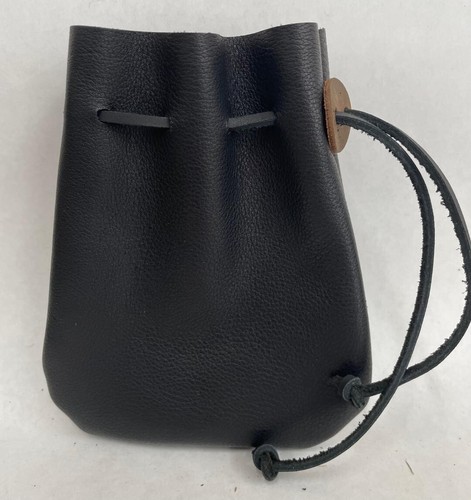 Small Black Powder cowhide LEATHER Muzzleloader Ball/Shot bag made in ...