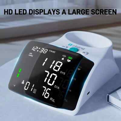 Upper Arm Blood Pressure Monitor LED Portable Large Cuff Monitor for ...