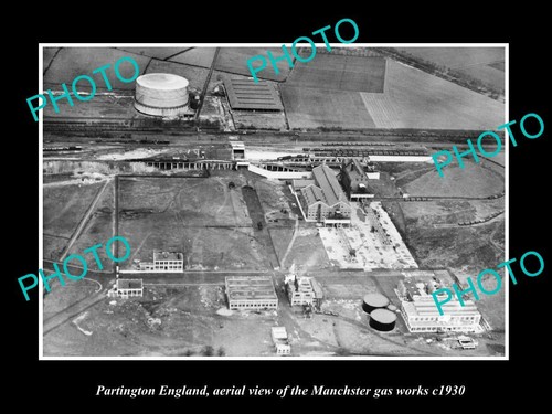 OLD 6 X 4 HISTORIC PHOTO PARTINGTON ENGLAND, THE MANCHESTER GAS WORKS ...