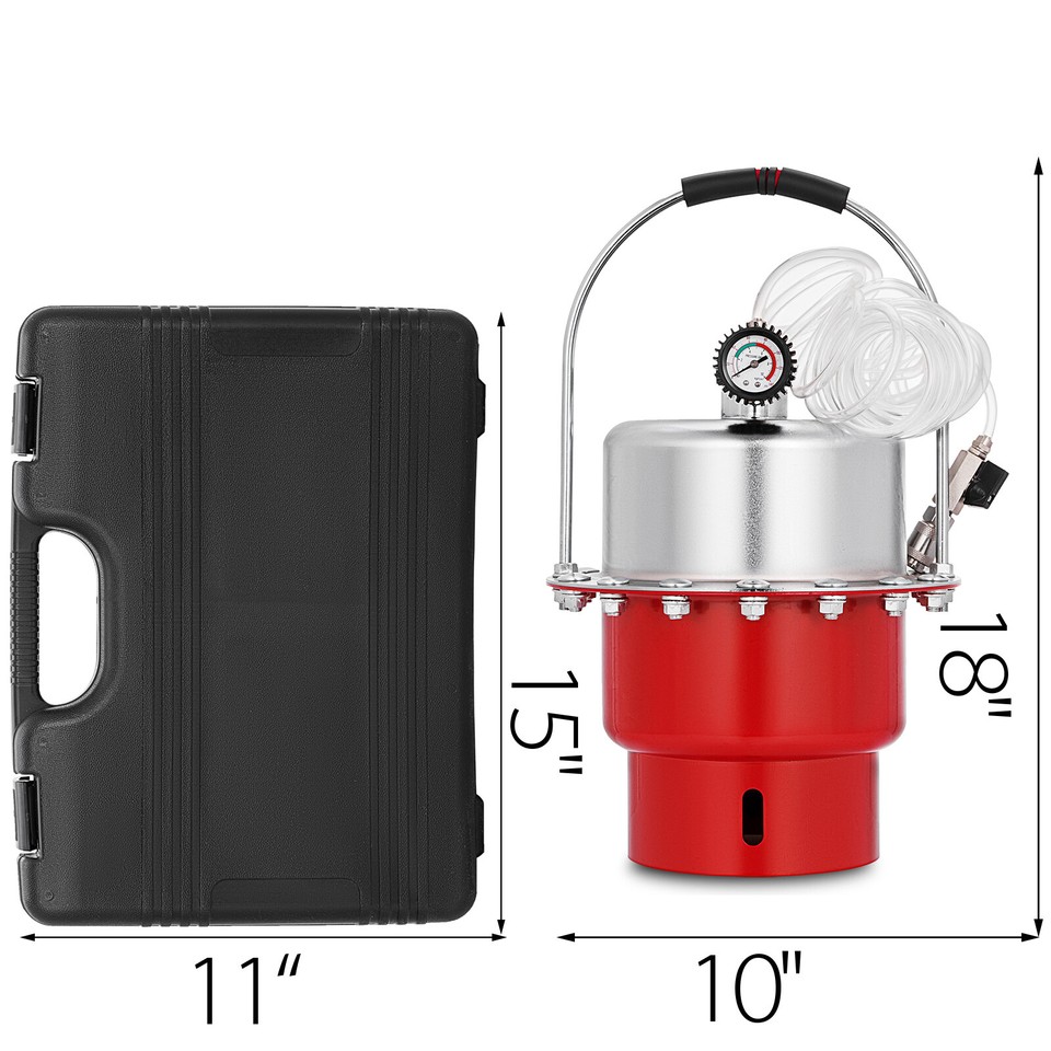 Pro Portable Pneumatic Air Pressure Kit Brake & Clutch Bleeder Valve ...