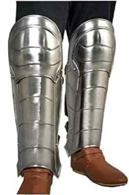 Medieval Gladiator Greaves Leg Guard Crusader Steel Leg Larp Armor Set ...