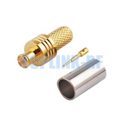 10x MCX Male Plug Straight RF Crimp Connector For LMR195 RG58 RG142 ...