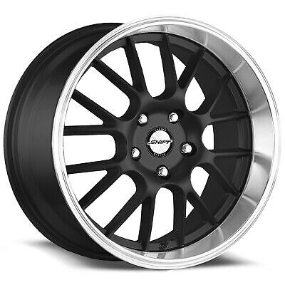 4-Shift H28 Crank 17x7.5 5x100/5x4.5" +30mm Gloss Black Wheels Rims 17 ...