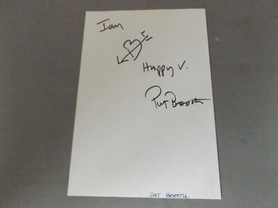 HAND SIGNED 6" x 4" AUTOGRAPH BOOK PAGE - PAT BOOTH - AUTHOR MODEL ...