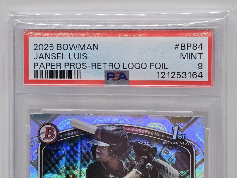 2025 Bowman 1st Retro Logo Foil Jansel Luis BP-84 SSP Case Hit PSA 9 ...