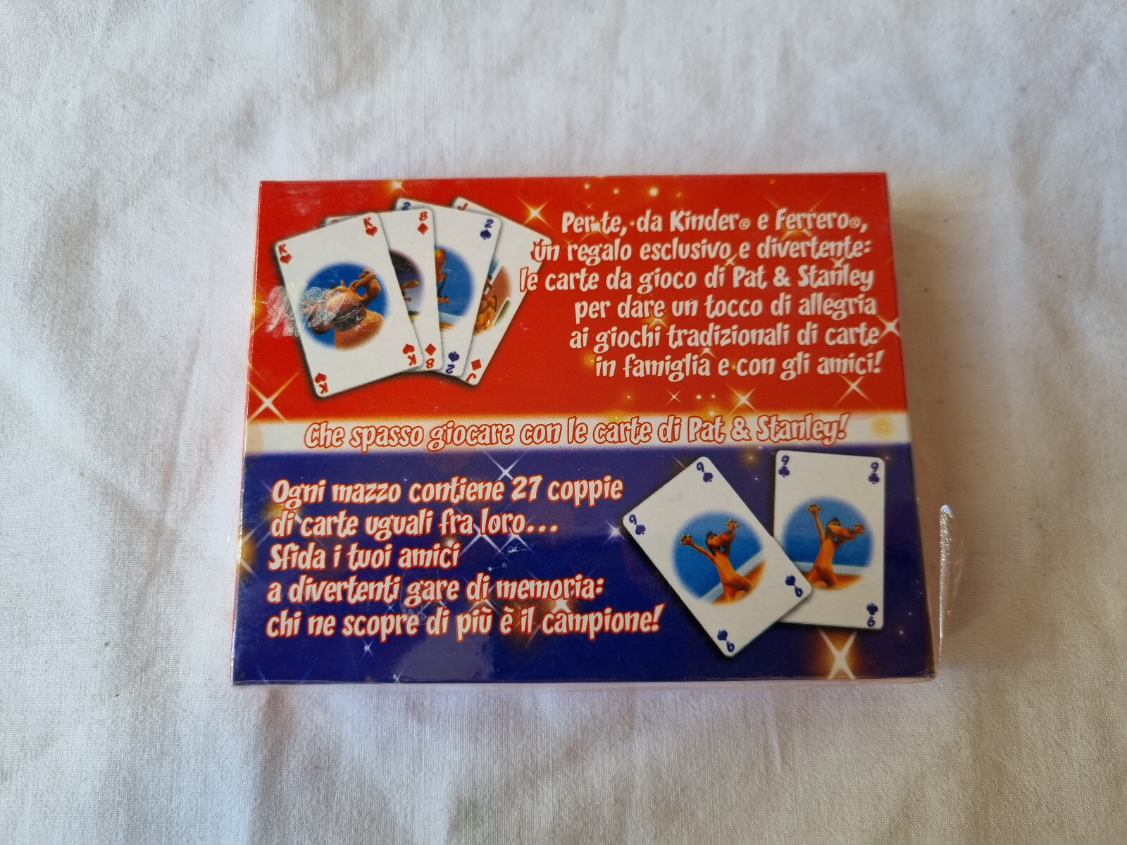 CARTE DA GIOCO KINDER 2 MAZZI DA 54 CARTE NUOVO SIGILLATO | eBay