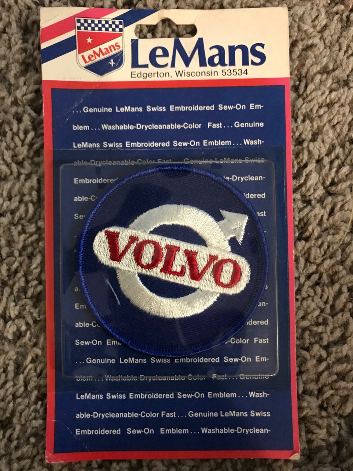 Volvo LeMans embroidered sew-on racing patch original packaging | eBay