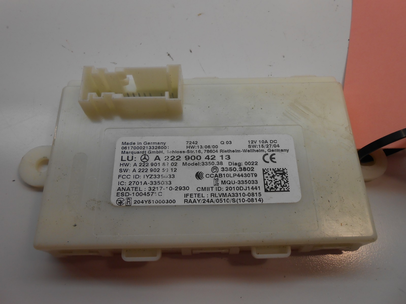 MERCEDES C-Class Key-Less AntiI Theft Module A2229004213 / 2229004213 ...