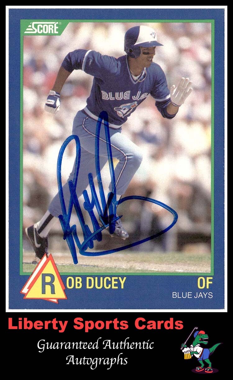 1989 Score Rob Ducey #7 Authentic Autographed Card Toronto Blue Jays | eBay