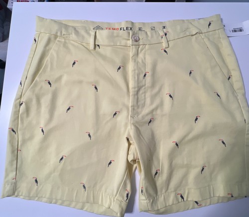 NWT St. John's Bay Men's Temp Flex 7”Shorts Size 38 Yellow Toucan | eBay