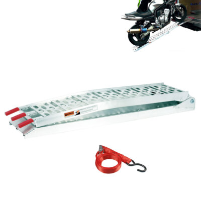 Motorcycle Motocross MX Bike Aluminium Folding Van Single Loading Ramp ...