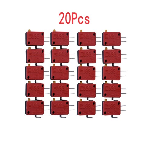 10/20Pcs Red New 3 Pin Microswitch Push Button For Arcade Mame Jamma Games G | eBay