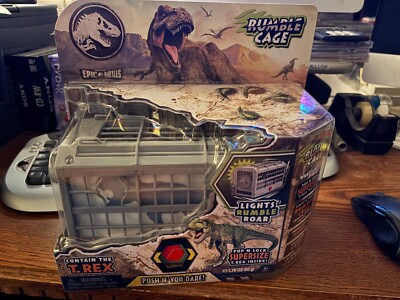 Jurassic World Captivz Epic Battles T-Rex Rumble Cage with Lights and ...