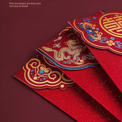 10Pcs/lot Creative Fringe Red Packet Gilding Hong Bao CNY Red Envelope ...