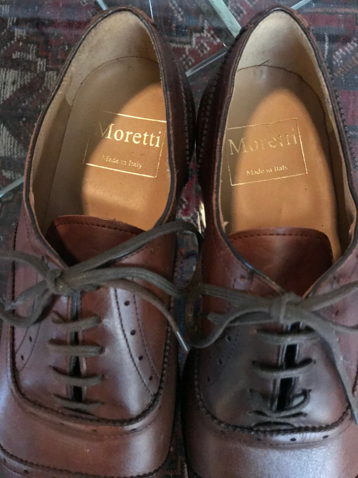 MORETTI brown brogue shoes size 11D | eBay