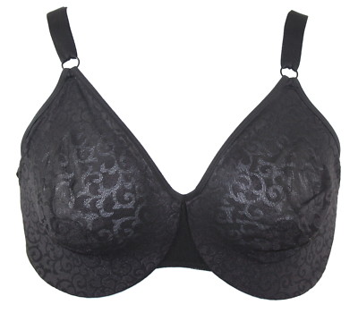 Olga 5002 40DD Black Satin Lace Seamless Unlined UW Bra EUC | eBay