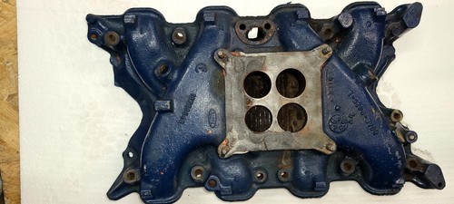 1970-71 FORD 351 CLEVELAND 4V 4 BARREL CAST IRON INTAKE MANIFOLD DOAE ...