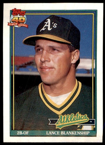 1991 TOPPS LANCE BLANKENSHIP OAKLAND ATHLETICS #411 | eBay
