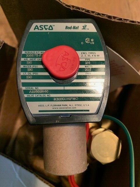 ASCO 8300G081FMO 3 way Solenoid Valve Manual Override 1/4" 120VAC *NEW ...