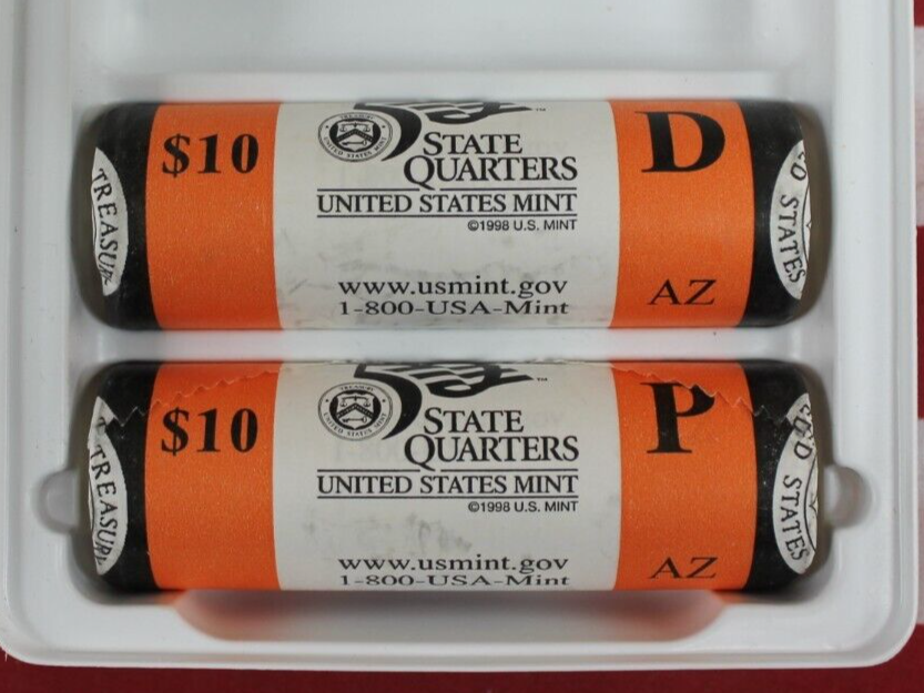 2008 P & D Arizona State Quarters Mint Rolls - State Quarter Roll - 2 ...