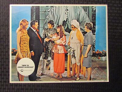 1969 HOW TO COMMIT MARRIAGE Original 14x11 Lobby Card #1 6 VG+ 4.5 LOT ...