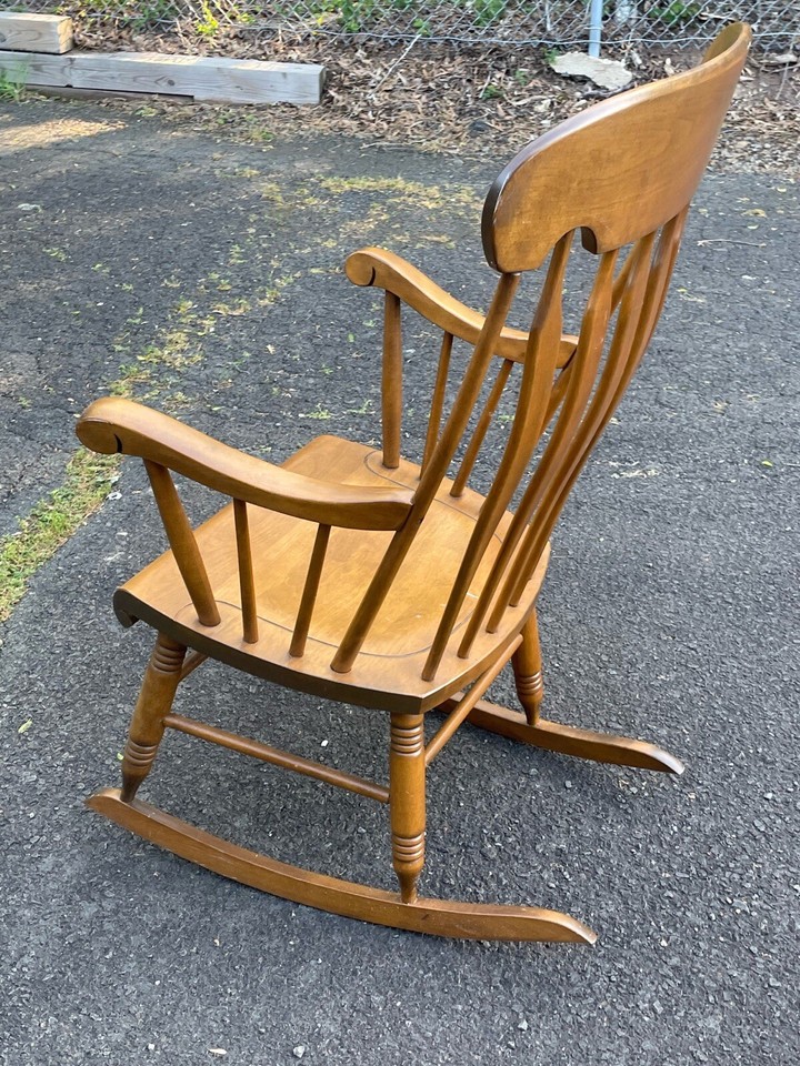 Colonial S. Bent & Bros. Vintage Maple Rocking Chair | eBay