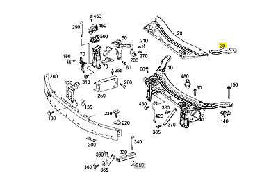 Mercedes-Benz a 2536210400 Genuine Factory Original Radiator Support ...