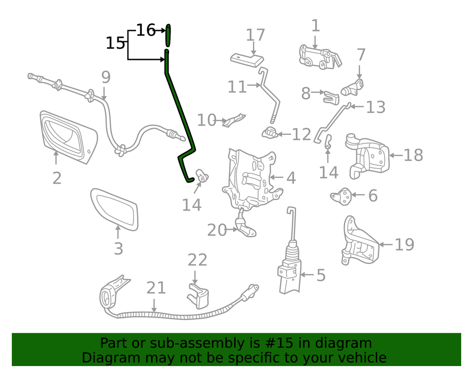 Genuine Mazda Door Lock Operating Rod ZZM0-59-331 | eBay