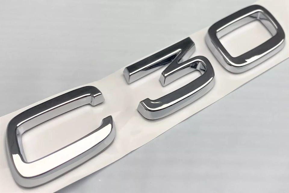 CHROME C30 FIT VOLVO C30 REAR TRUNK NAMEPLATE EMBLEM BADGE LETTERS ...