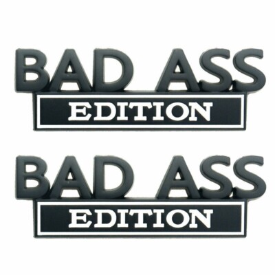2PCS New Bad Ass Edition Emblem Car Badges Badass 3D Sticker Decal ...