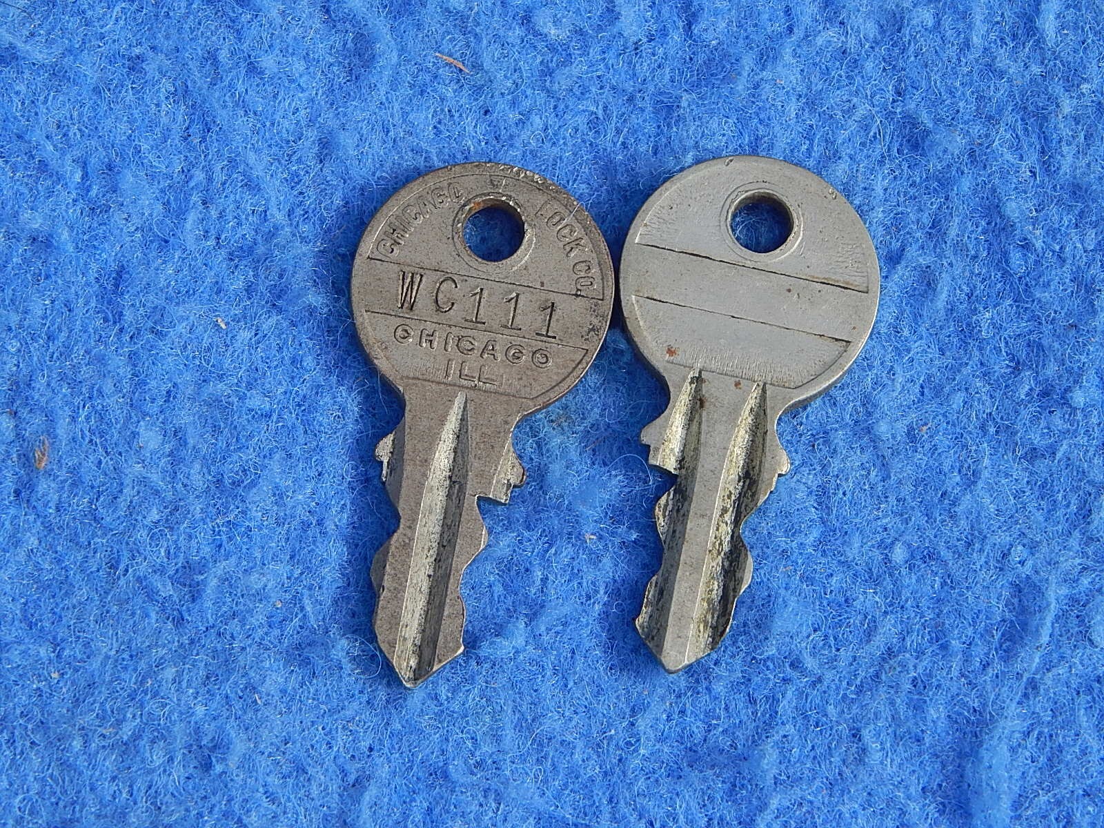 Wurlitzer Key WC 111 - Chicago Lock - wall box or cash box key ...