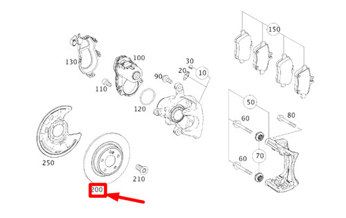 MERCEDES-BENZ CLA C117 REAR UNVENTED BRAKE DISC A246423011207 NO DUTY ...
