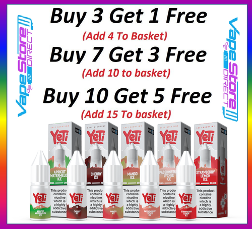 Yeti Summit Series E-Liquid | 10ml Bottle | 5mg/10mg/20mg Nicotine ...