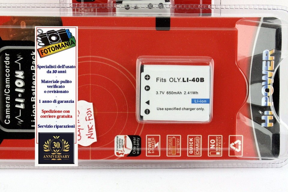 2 Batteries Li-40b/Li-42b np-45 li-40b Or en-el1per Olympus Nikon Fuji ...